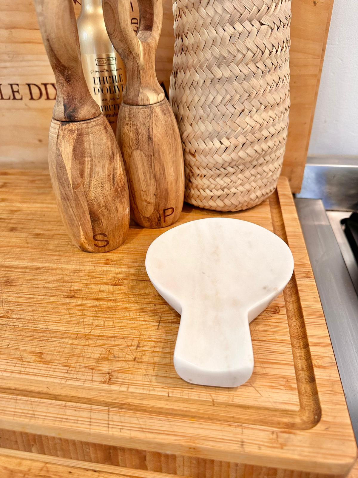 Repose cuillère en marbre blanc - Bimi Home